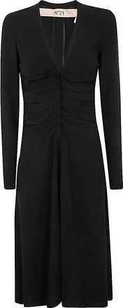 N°21 Knielanges Kleid - Schwarz
