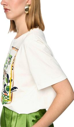 Marc Cain T-Shirt Leos Oasis Premium Damenmode mit Leo-Motiv