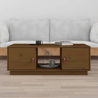 vidaXL Table basse Marron miel 100x50x35 cm Bois massif de pin Vidaxl