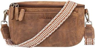 STILORD Iowa Sac Banane Femme Cuir Sacoche Ceinture Bandouli&egrave;re Chic Loisirs Festival Vintage Style Boho Avec une ceinture tress&eacute;e tr&egrave;s tendance Couleur:seppi