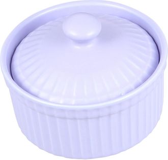 Cabilock Keramik Backschale mit Deckel Ofenfest Hitzebest&auml;ndig Kleine Dessertschale f&uuml;r Pudding Suppe Auflauf f&uuml;r Zuhause und Backen