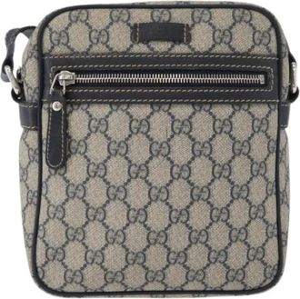Gucci unisex, Pre-owned, Bleu, Taille: ONE Size Sac Messenger Avant Zipp&eacute; Pre-owned