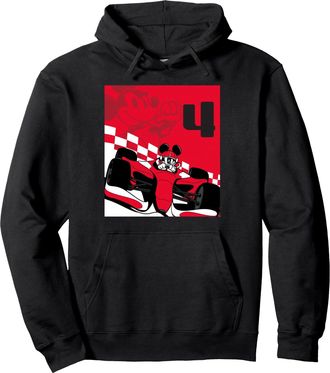 Disney Racing 4th Birthday 4 Years Old Mickey Mouse Race Car Pullover Hoodie