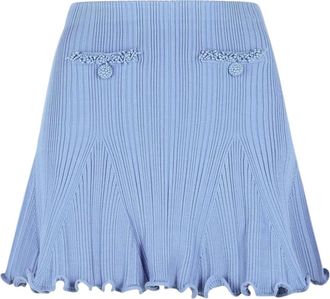 Self Portrait Femme, Jupes, Bleu, Taille: 36 FR Short Skirts