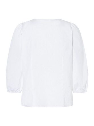 More & More Klassische Bluse leicht taillierte 3/4 Arm-Bluse, Puff&auml;rmel