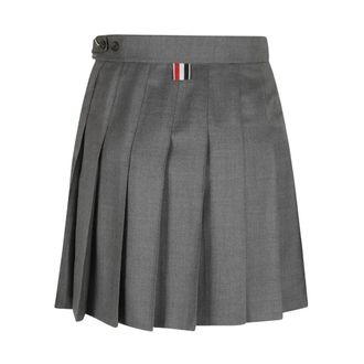 Thom Browne Super 120s Twill Faltenrock - - Skirts - Damen - Grau - S