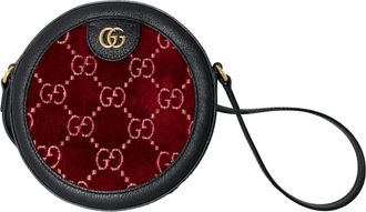 Gucci Hobo Bags - Gucci Runde GG Umhangetasche Velvet Rot Fullset / - Gr. unisize - in Rot - f&uuml;r Damen
