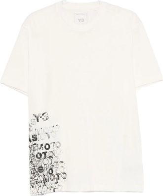Yohji Yamamoto Homme, Tops, Blanc, Taille: S GFX Short Sleeve Tee