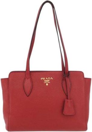 Prada Sac bandouli&egrave;re vintage en cuir pr&eacute;-poss&eacute;d&eacute; - Femme - Pre-owned - Rouge - Taille: ONE Size