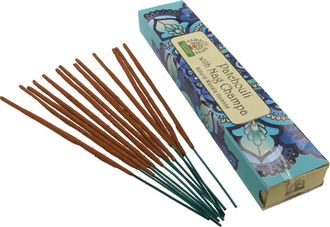 Guru Shop Natürliche Massala Räucherstäbchen aus Süd Indien - Patchouli with Nag Champa, Blau, 23x4,5x2 cm, Indische Räucherstäbchen