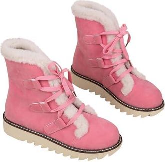 Generic Bottines &agrave; fermeture &eacute;clair lat&eacute;rale pour femmes Bottes courtes Chaussures simples pour femmes Chaussures d&eacute;contract&eacute;es Bottines pour femmes Rouge 41,