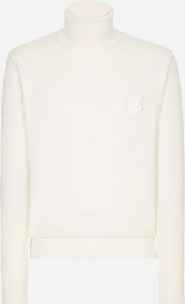 Dolce & Gabbana Rollkragenpullover Aus Wolle - Mann Strickwaren Beige 50