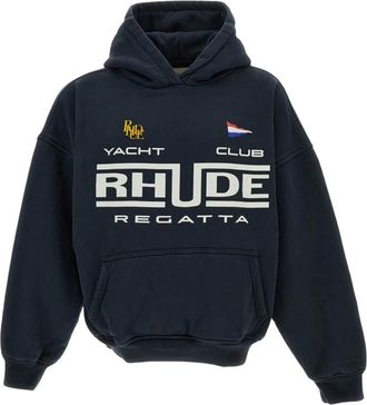 Rhude Homme, Sweatshirts et sweats &agrave; capuche, Bleu, Taille: S SweaT-shirt &agrave; capuche