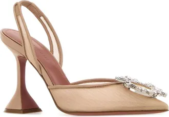 Amina Muaddi Beige Scarpe Con Tacco High Heel Shoes