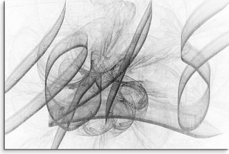 Paul Sinus Art Sinus Art Abstrakt 1497-120x80cm SCHWARZ-Weiss Bilder - Wandbild Kunstdruck in XXL Format - Fertig Aufgespannt - TOP - Leinwand - Wand Bild - Kunst Bi