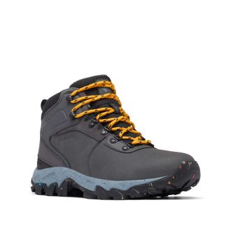 Columbia Newton Ridge WP Omni-Heat II wasserdichte Wanderstiefel f&uuml;r Herren, Grau (Dark Grey x Raw Honey), 44.5 EU