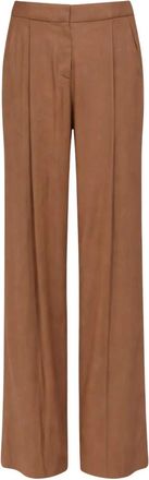 Elisabetta Franchi Femme, Pantalons, Brun, Taille: 40 FR Wide Pantalons