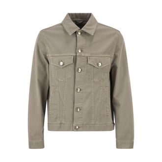 Brunello Cucinelli Homme, Vestes, Beige, Taille: L Veste Trucker en Twill de Coton