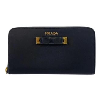 Prada Pre-owned Nylon Ribbon Long Wallet Black - - Pre-owned - Damen - Schwarzk - ONE SIZE
