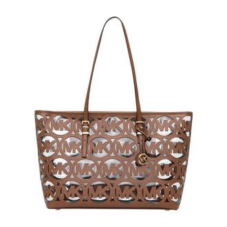Michael Kors Quinn Gro&szlig;e Shopper-Tasche mit Laser-Cut-Logo - - Bags - Damen - Braun - ONE SIZE