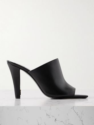 Saint Laurent Mules En Cuir Jill - Noir