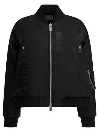 sacai Blouson aviateur zipp&eacute; en nylon Sacai
