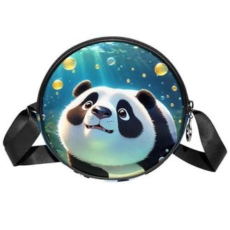 Generic Sac &agrave; bandouli&egrave;re rond pour femme, petit sac &agrave; bandouli&egrave;re avec fermeture &eacute;clair, bretelles r&eacute;glables, style d&eacute;contract&eacute;, pour femmes et filles