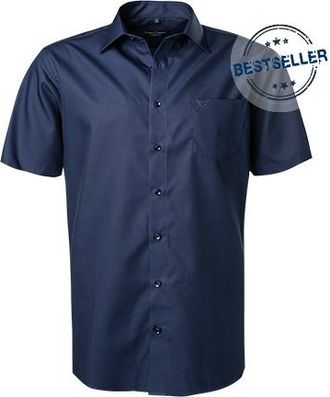 Casamoda CasaModa Herren Kurzarmhemd blau Baumwolle