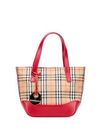 Burberry sac à main à motif Haymarket Check (2000-2017) - Marron