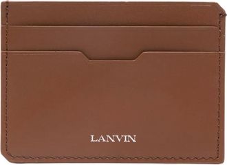 Lanvin porte-cartes à logo imprimé - Marron