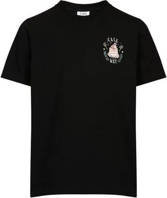 Casablanca T-shirt col rond &agrave; imprim&eacute; dos en coton