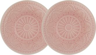 Butlers Teller &Oslash;31cm 2er Teller Set SUMATRA Steinzeug Geschirr | Speiseteller Dinnerteller Essteller Deko-Teller | Exotisch & gemustert | Mikrowellen- & sp&uuml;lm