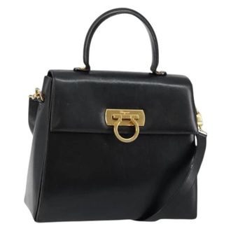 Ferragamo Pre-owned Lederhandtasche - - Pre-owned - Damen - Schwarzk - ONE SIZE