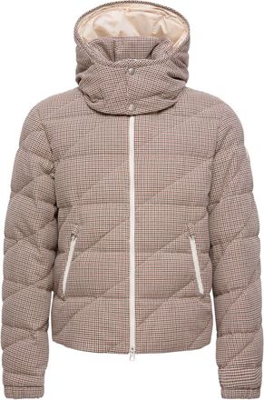 Moncler Doudoune courte à capuche en laine mélangée Psyllos