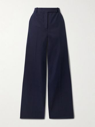 Joseph Pantalon Large En Gabardine Stretch Yukio - Bleu
