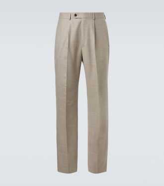 Dunhill Gerade Hose aus Woll-Twill