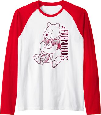 Disney Winnie Puuh, Ferkel, Pooh, Freund, umarmt Raglan