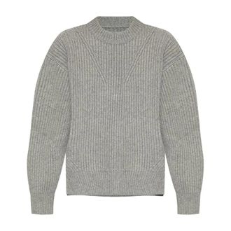 Jil Sander Femme, Pulls, Gris, Taille: 36 FR Pull ras du cou en maille c&ocirc;tel&eacute;e