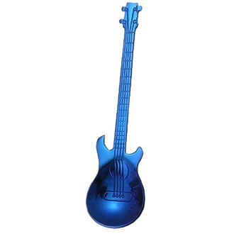 Zonfer Gitarre Löffel Kaffee Teelöffel, Edelstahl Dessertlöffel, Demitasse Tee Scoop Zum Rühren Getränk Mischen Milkshake Jam (blau)