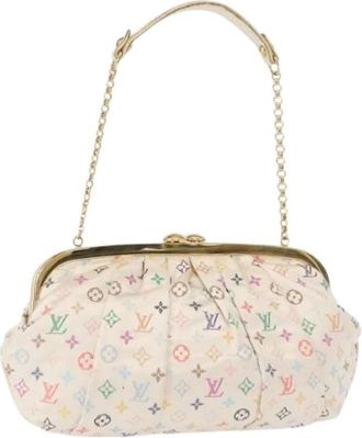 Louis Vuitton Pochette Vintage en Satin Pre-owned - Femme - Pre-owned - Blanc - Taille: ONE Size