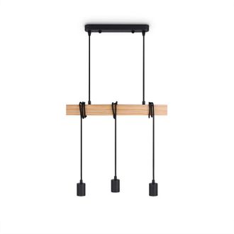 Paco Home Paco Home - Suspension Lampe Suspendue Salon Salle &agrave; Manger Cuisine Vintage E27 Noir, Suspension 3xE27