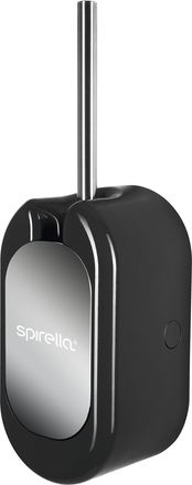 Spirella Cube 1018785 WC Bürste Garnitur Klobürste Toilettenbürste Schwarz - Wandbefestigung möglich mit,Kleben oder Bohren Bohren