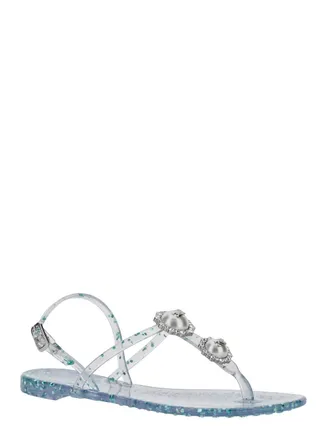 Casadei Womens Sandal With Crystal Decoration Multicolour Pvc