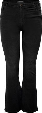 Only CARMAKOMA Damen Carsally Hw Flared Bj165 Noos Jeans, Schwarz, 46W / 32L EU, 15265428