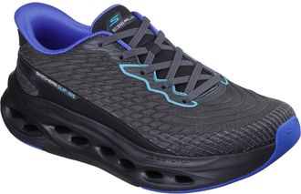Skechers Herren Max Cushioning Glide-Step Sapphire Sneaker, Black and Blue Textile/Synthetic, 42 EU