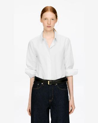 Arket Popeline-Hemd Mit Normaler Passform -Weiß