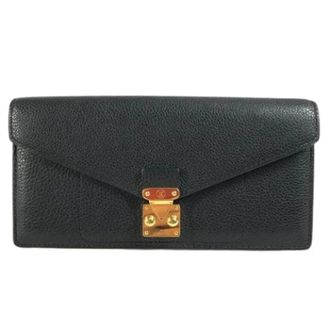 Louis Vuitton Portefeuille en cuir Pre-owned - Femme - Pre-owned - Noir - Taille: ONE Size