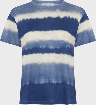 Gerard Darel T-shirt tie and die en lin - MABINTY - Indigo