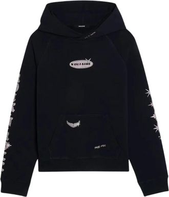 Zadig&Voltaire Femme, Sweatshirts et sweats &agrave; capuche, Bleu, Taille: 38 FR Georgy Sweat &agrave; capuche