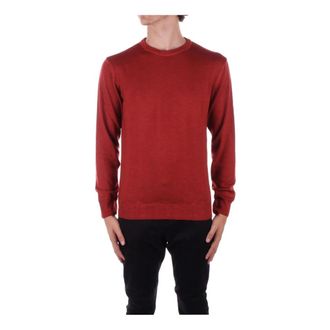 Woolrich Brauner Pullover mit Logo auf der Vorderseite - - Knitwear - Herren - Braun - S